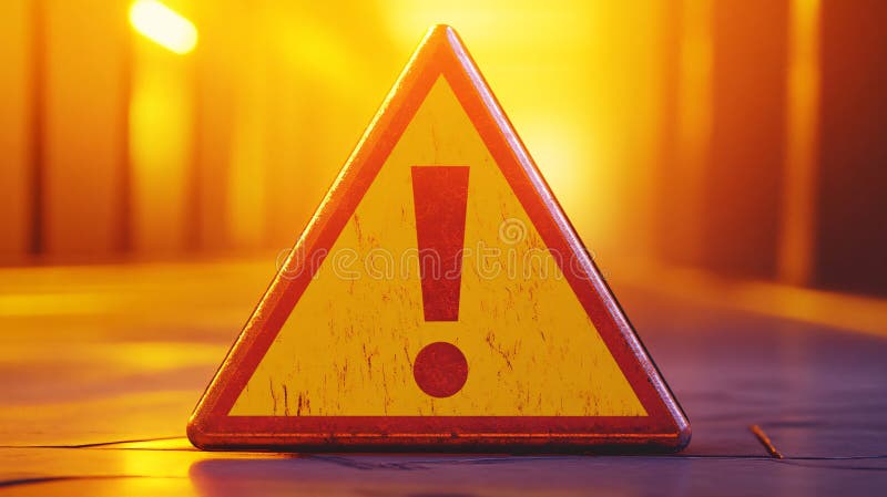 3D Warning Triangle with Exclamation Mark for Safety Signs and Alerts ...