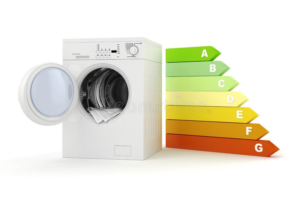 3d Washing Machine - Energy Efficiency Stock Illustration ...