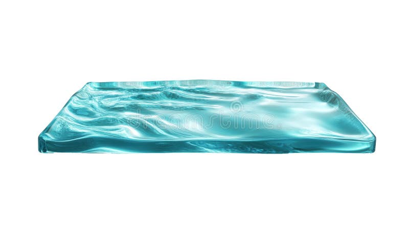 3D Water Sheet with Smooth Waves Isolated on Transparent Background ...
