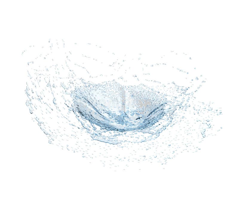3d Water Splash Transparent, Clear Blue Water Scattered Around Isolated ...