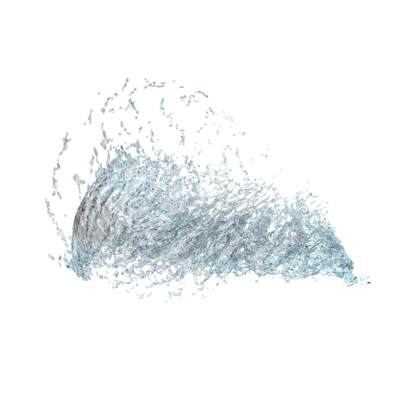 3d Water Splash Transparent, Clear Blue Water Scattered Around Isolated ...