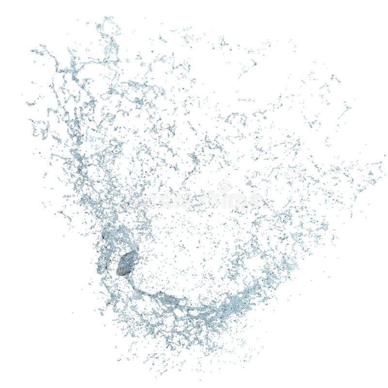 3d Water Splash Transparent, Clear Blue Water Scattered Around Isolated ...