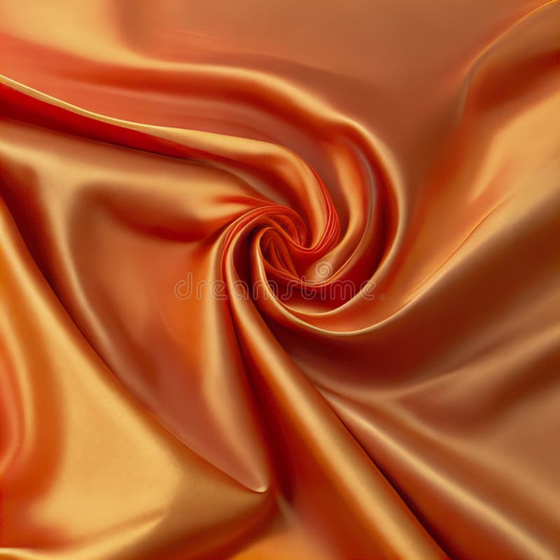 3D Wave Bright Golden Rust Color Gradient Silk Fabric AI Generated ...