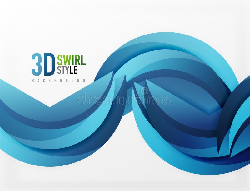 3D wave design stock vector. Illustration of colour, connect - 94864364