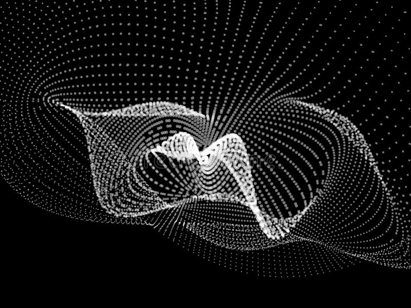 3d Wave Dots Grid Circle. Futuristic Infographic Stock Vector ...