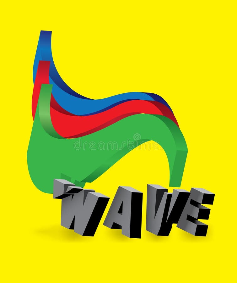 3D wave symbol stock vector. Illustration of push, business - 111533825