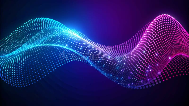 3D Waveform, a Modern Blend of Science & Art Stock Illustration ...