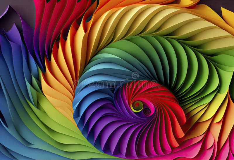 3d Waves Abstract Background. Paper Art Stock Illustration ...