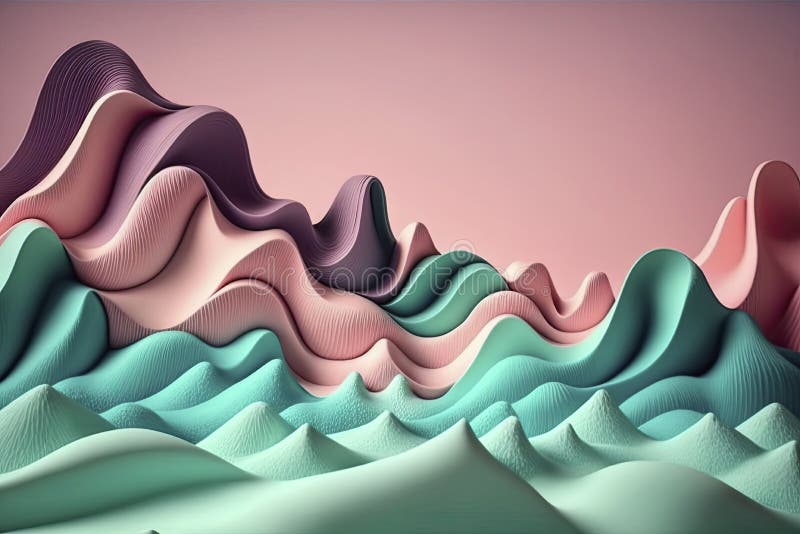 3d Waves Abstract Background. Plastic Art Stock Photo - Image of ...