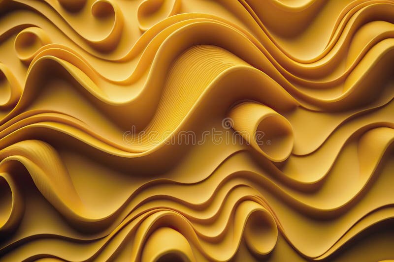 3d Waves Abstract Background. Plastic Art Stock Illustration ...
