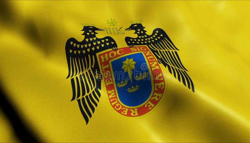 3D Waving Peru Province Flag of Lima Closeup View Stock Illustration ...