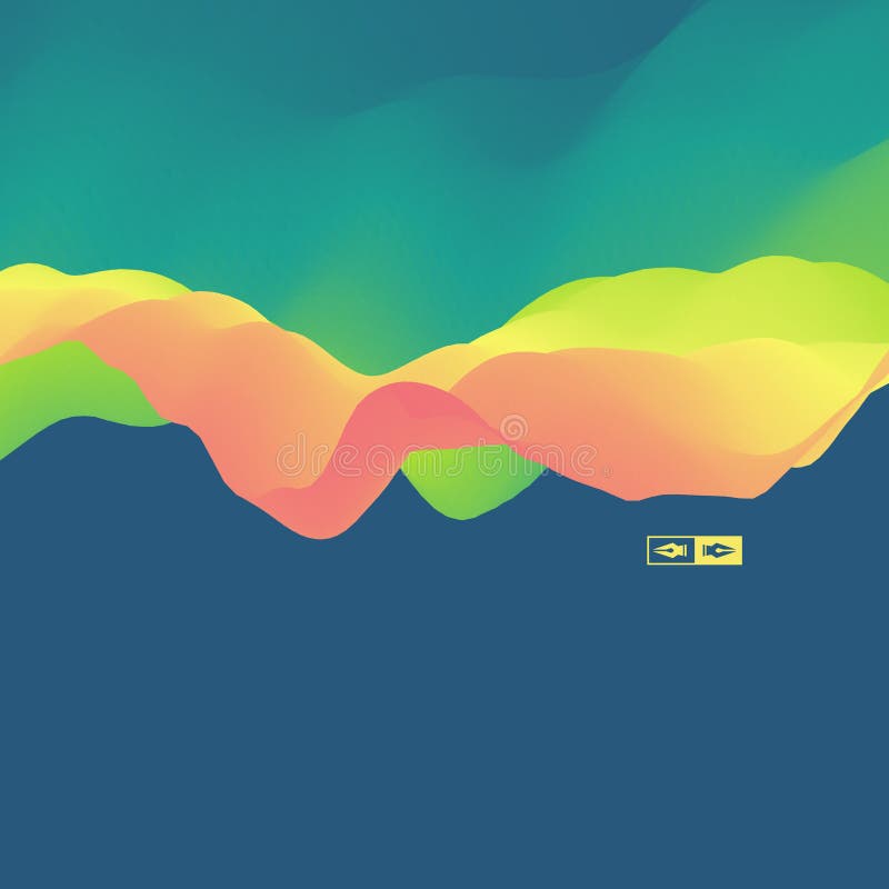 3D Wavy Background. Dynamic Effect. Black and White Design. Pattern ...