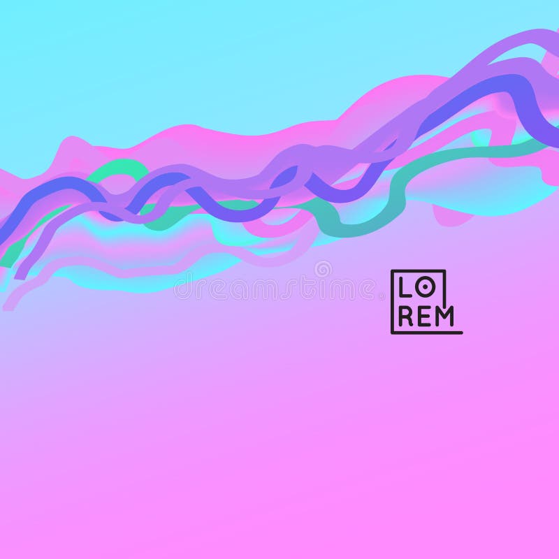 3D Wavy Background. Dynamic Effect. Abstract Vector Illustration ...