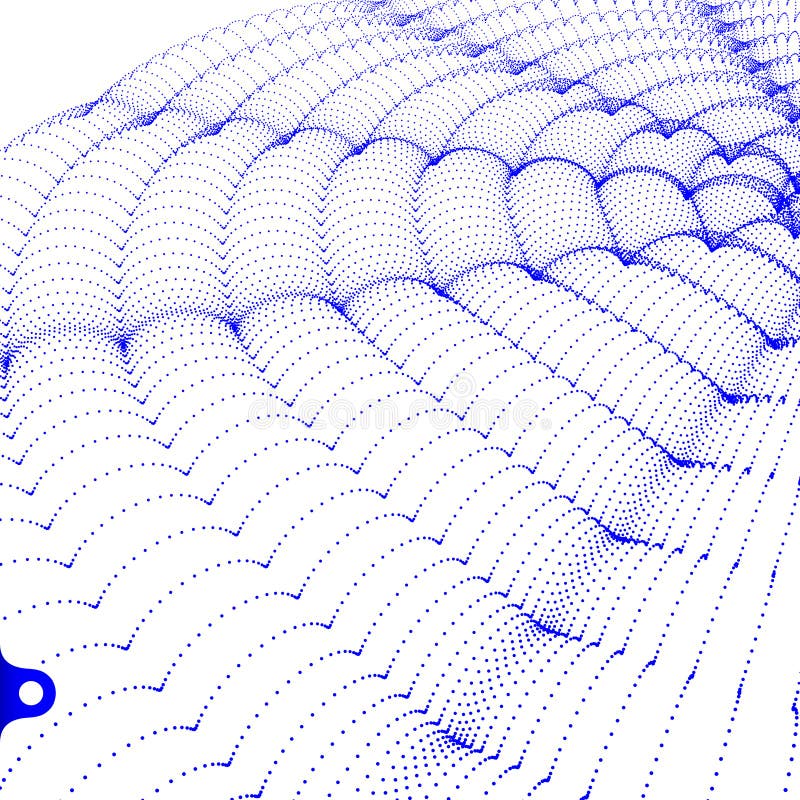 3D Wavy Background with Ripple Effect. Grid Surface for Design Stock ...