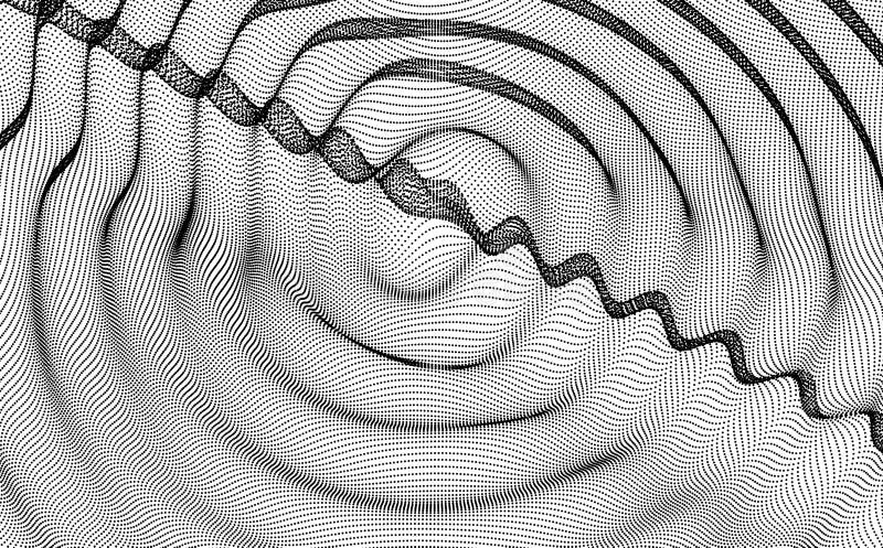 3D Wavy Background with Ripple Effect. Vector Illustration with ...