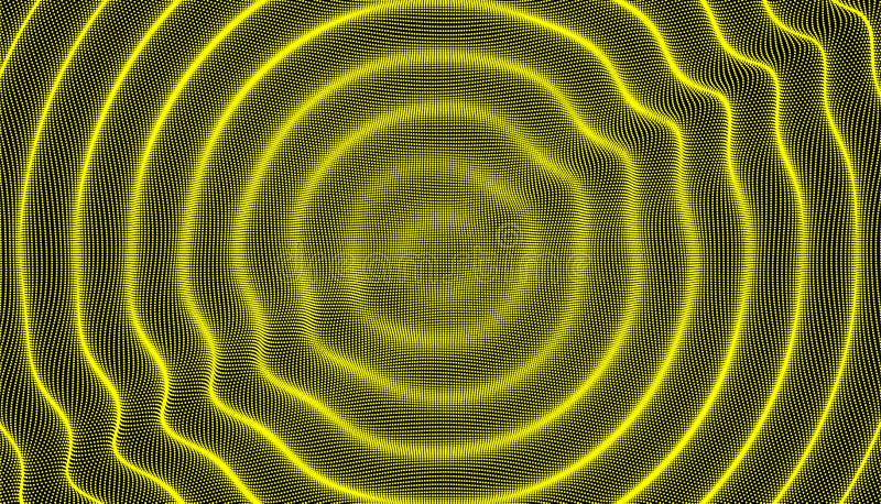 3D Wavy Background with Ripple Effect. Vector Illustration with ...