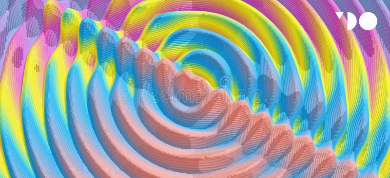 3D Wavy Background with Ripple Effect. Vector Illustration with ...