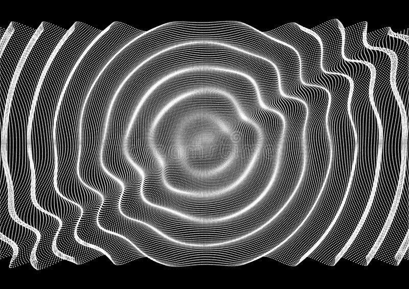 3D Wavy Background with Ripple Effect. Vector Illustration with ...