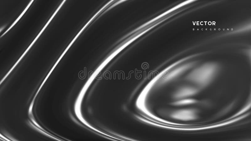 3d wavy metal surface. stock vector. Illustration of flowing - 210457345