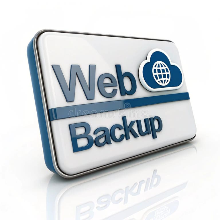 3D Web Backup Isolated on Transparent Background Stock Illustration ...