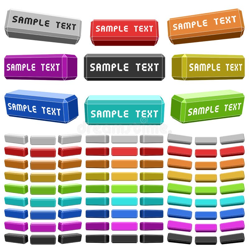Rectangular 3d Buttons Stock Illustrations – 256 Rectangular 3d Buttons ...