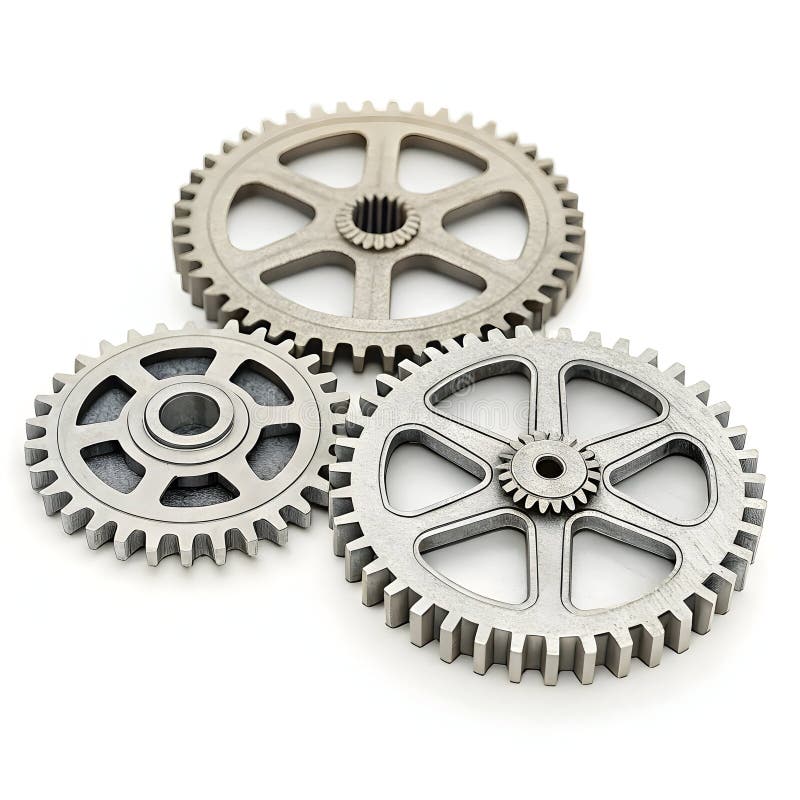 3D Web Layout Gears Isolated on White Background Stock Illustration ...