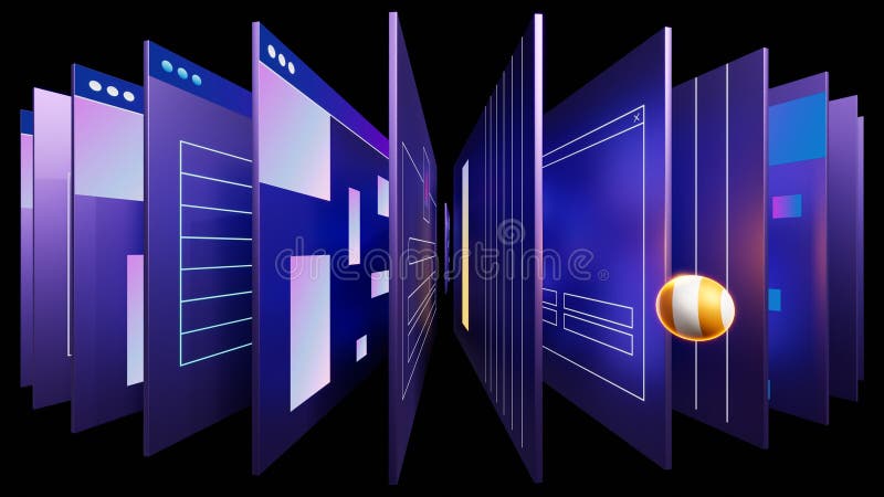 3d Web Pages and User Interfaces. 3d Illustration for Business or ...