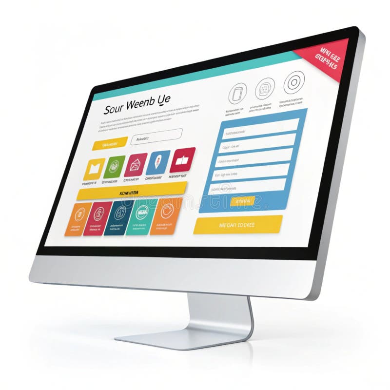 3D Web Popup Isolated on Transparent Background Stock Illustration ...