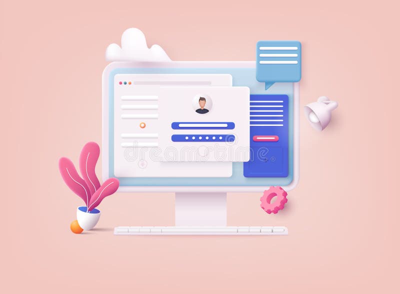 Account Login and Password. Security Concept. Sign in To Account, User ...
