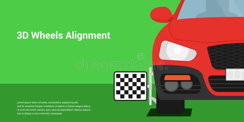 3D wheel alignment stock vector. Illustration of business - 36969317