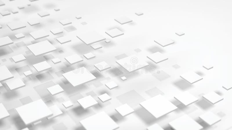 3D of White Abstract Cube Backdrop Stock Illustration - Illustration of ...