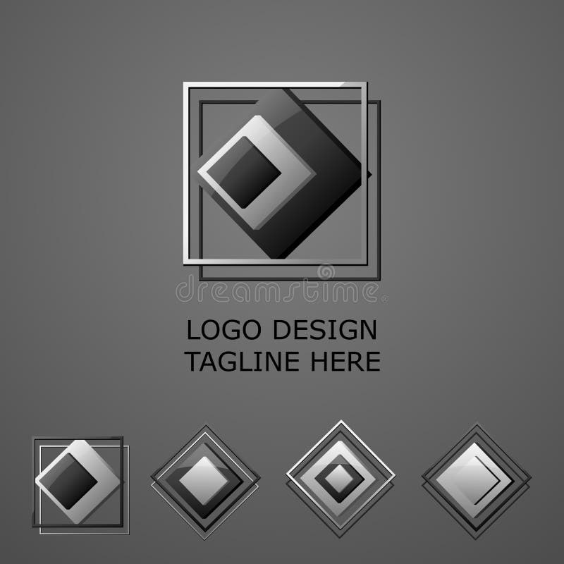 3D logo on grey background stock illustration. Illustration of pink ...