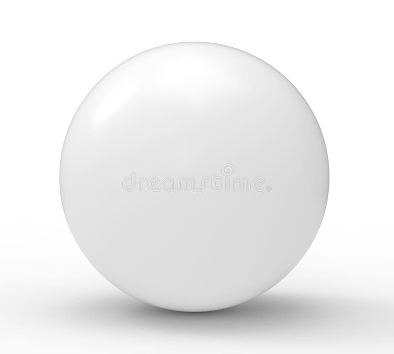 3d, white blank sphere stock illustration. Illustration of concept ...