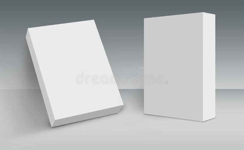 3D White Boxes on Ground Concept Series Stock Illustration ...