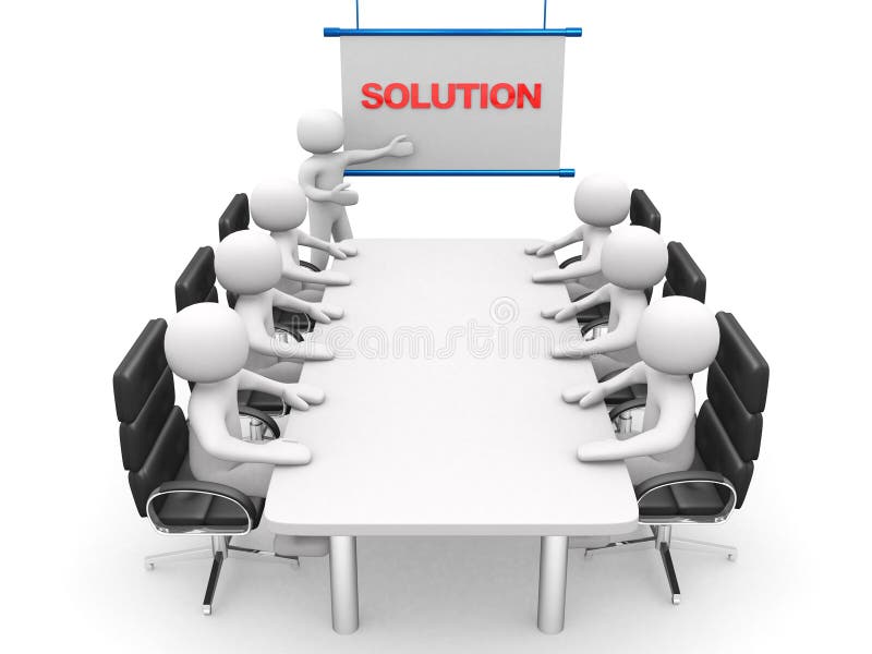 3d White Business Persons at a Workshop. Presentation Stock Photo ...