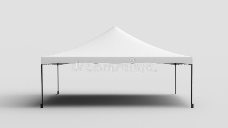 3d White Canopy Tent with a Black Base Stock Illustration ...