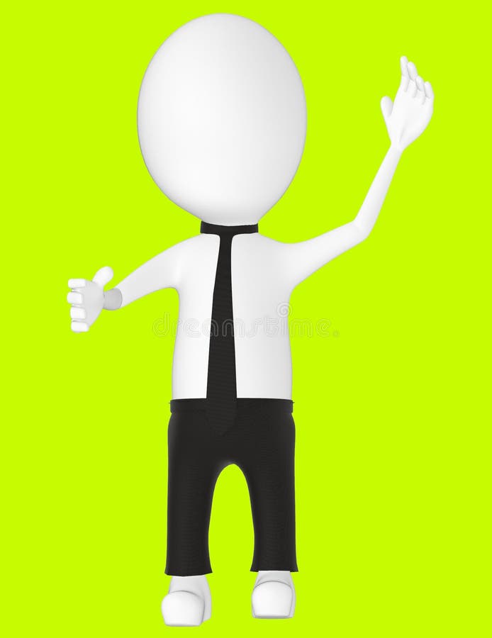 3d Character Man , Explaining , Standing Near To a Table with Laptop ...