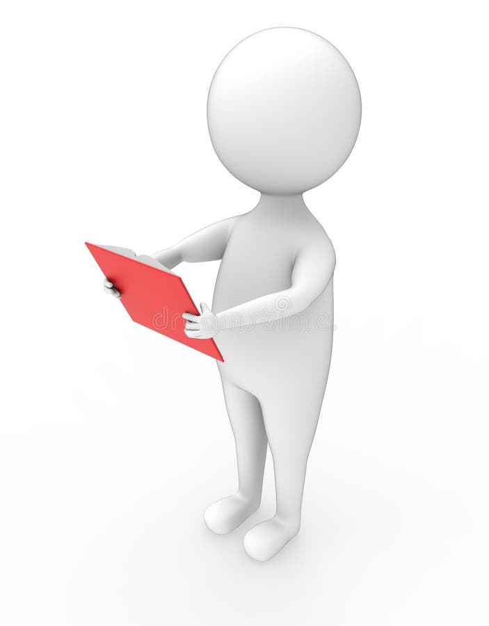 3d White Character Reading Book Stock Illustration - Illustration of ...