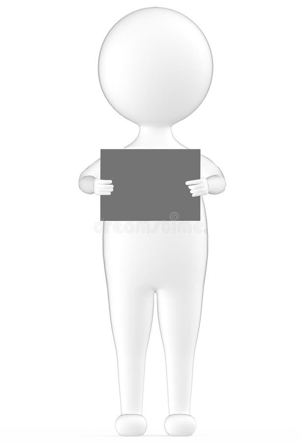 3d White Character Reading Book Stock Illustration - Illustration of ...