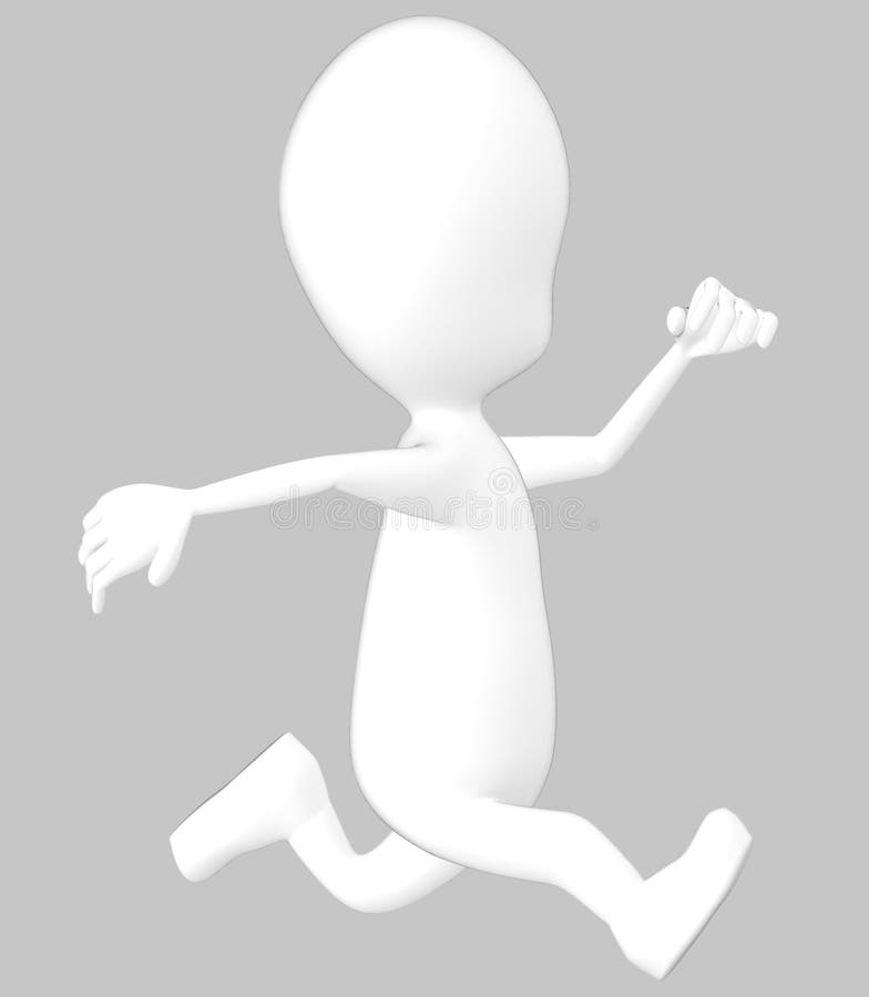 3d Character , Man Running , Arrow Direction Indicating Post , Empty ...