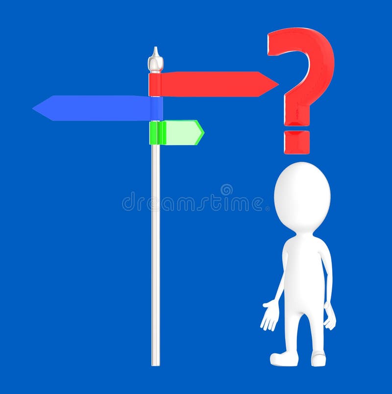 Question Mark Man Arrow 3d Stock Illustrations – 137 Question Mark Man ...
