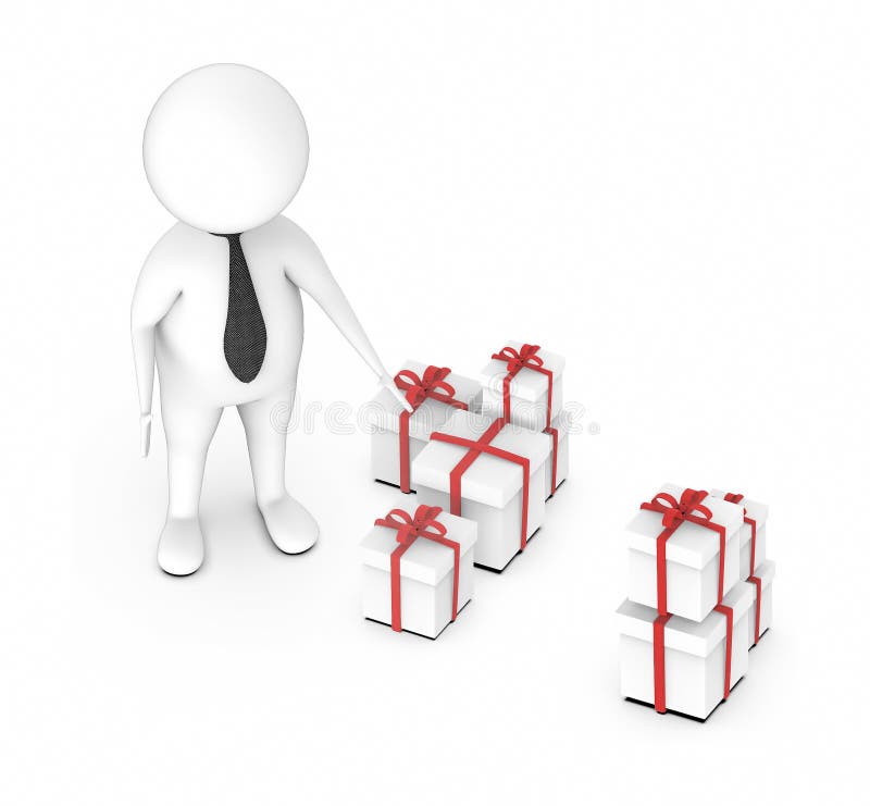 3d White Man Gift Boxes Stock Illustrations – 186 3d White Man Gift ...