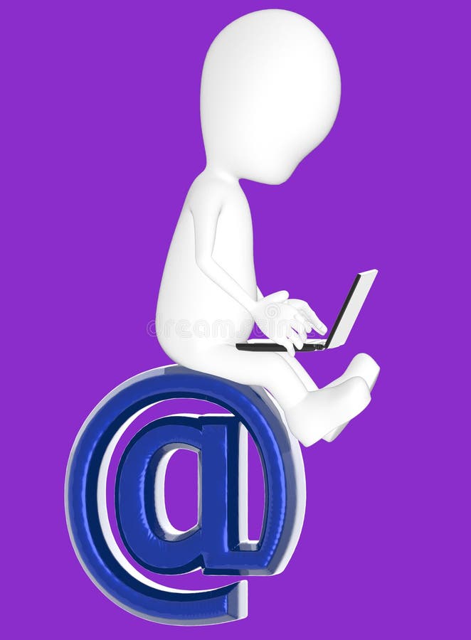 3d Man Laptop Sitting Email Stock Illustrations – 67 3d Man Laptop ...