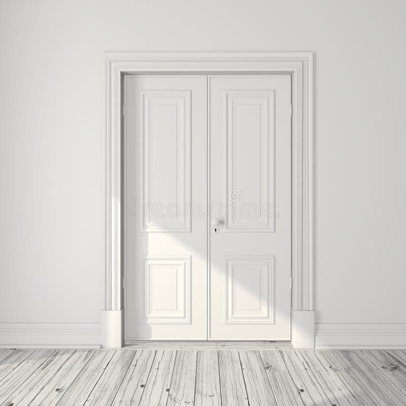 3d White, Clean Interior View Stock Illustration - Illustration of ...