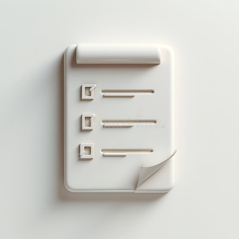 3d White Clipboard Task Management Todo Check List Stock Illustration ...