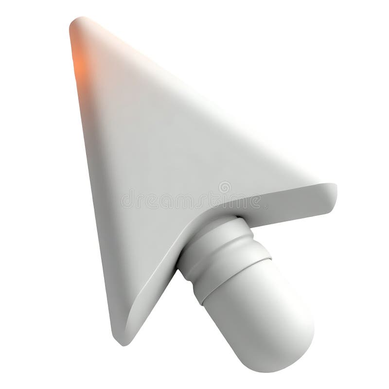 3D White Cursor Pointer Design Element for Website Interface Stock ...