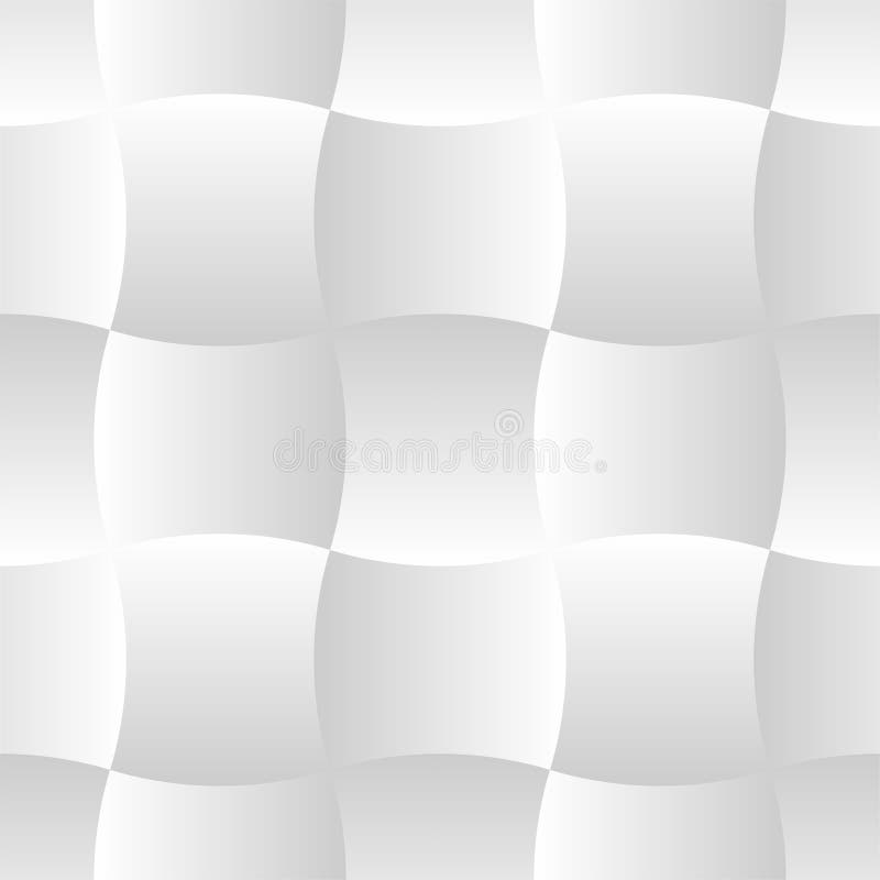 3D Curve Tile Seamless Pattern White_001 Stock Vector - Illustration of ...