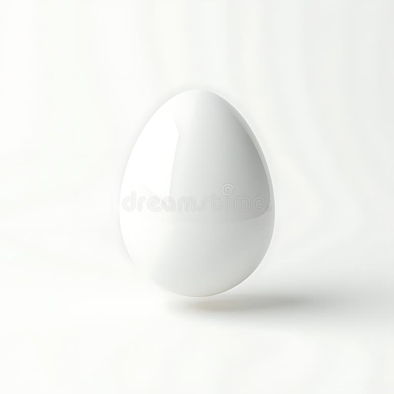3D White Egg with Smooth Texture Stock Illustration - Illustration of ...
