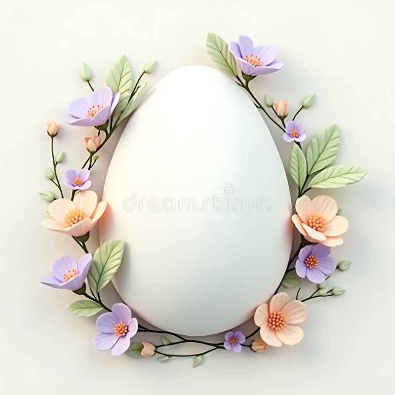 3D White Egg with Smooth Texture Stock Illustration - Illustration of ...