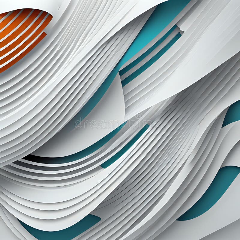 3D White Geometric Abstract Background Overlap Layer on Bright Space ...